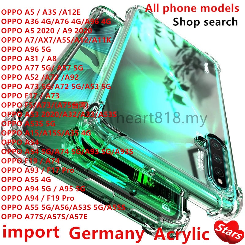 Acrylic phone case/OPPO A96 A95 A94 A93 A93S A92 A92S A73 A74 A72 A55 A54 A52 A53 A53S A31 A8 ...