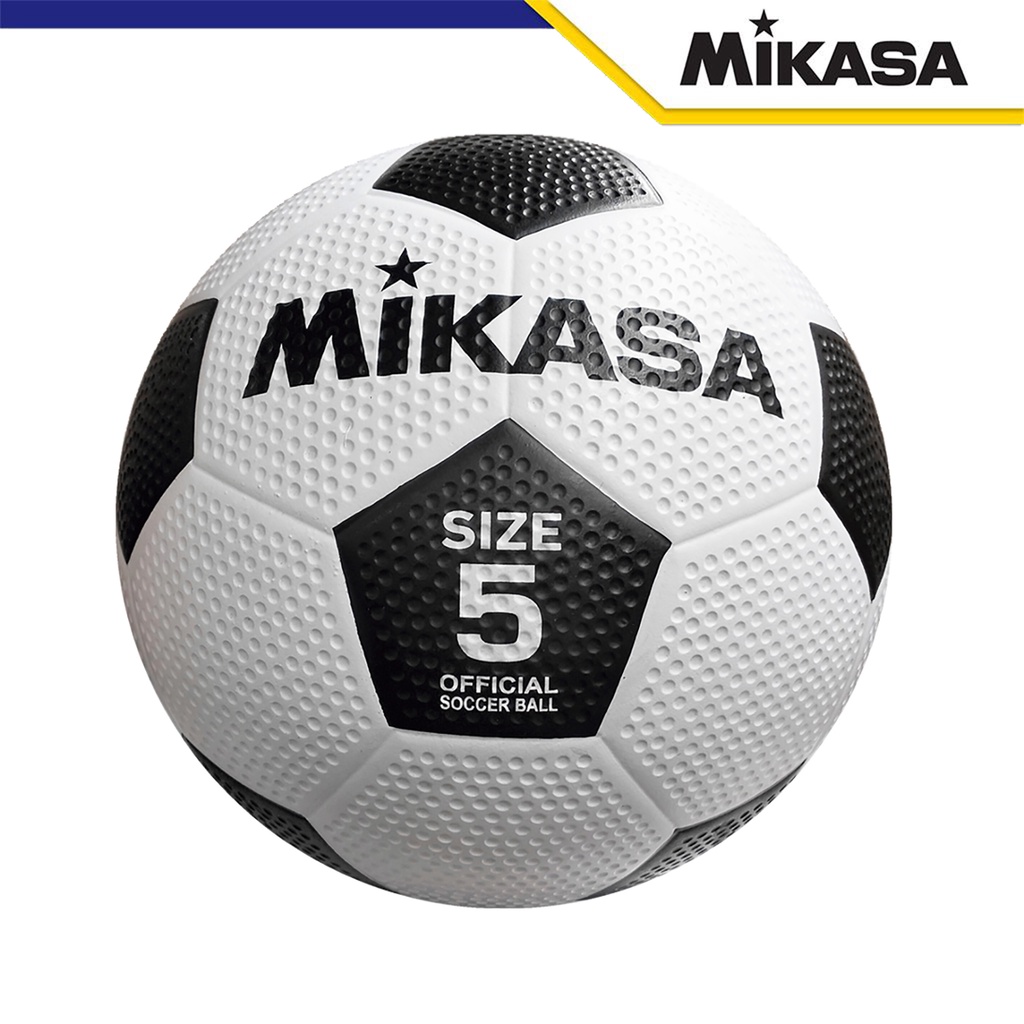 Mikasa F5-WBK Football Size 5 with Dimple Surface and Rubber Cover ...