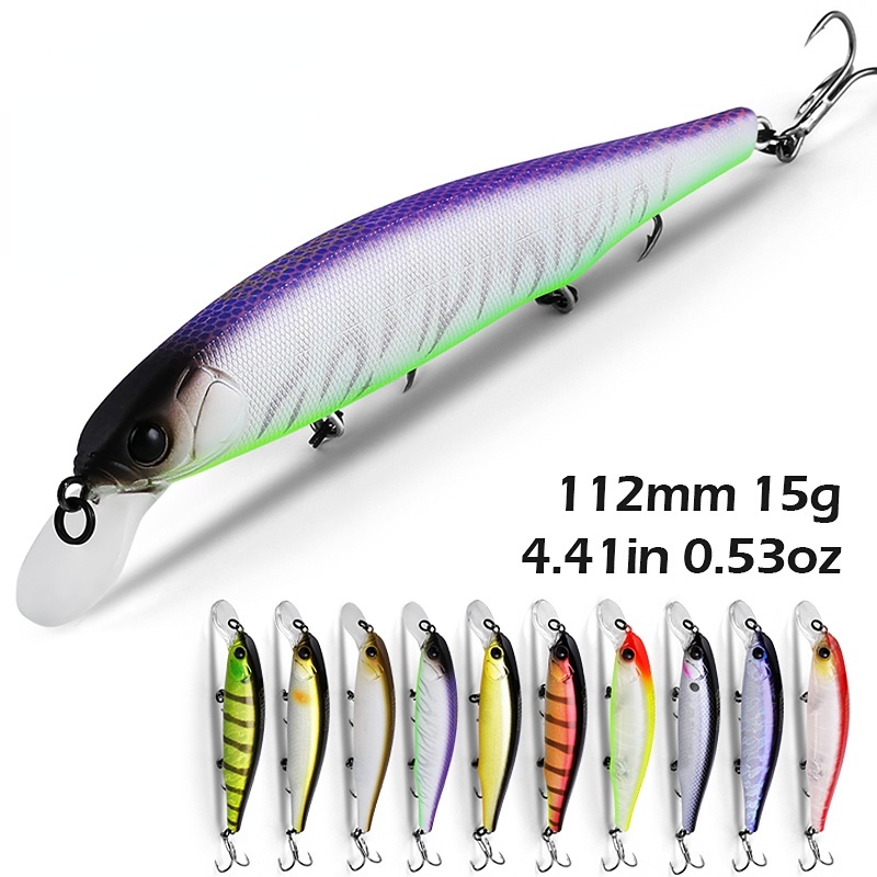 MAVLLOS Diving Bait Minnow Lure 110mm 17g Professional Gravity Transfer ...