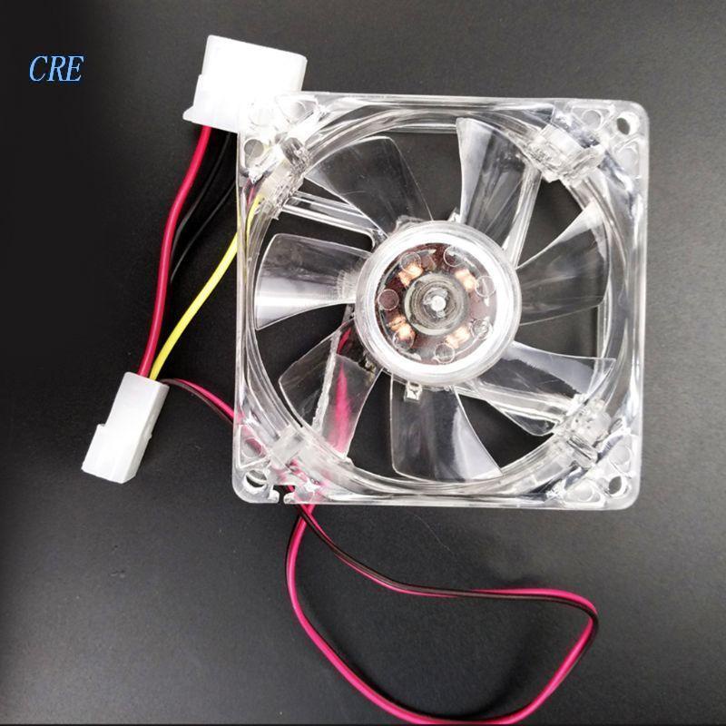 CRE PC Cases Fans CPU Cooler Colorful Chassis Radiator System 80mm RGB ...