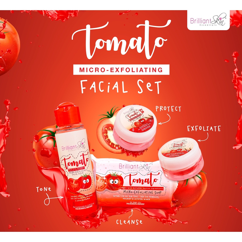 Brilliant Skin Tomato Micro-Exfoliating Facial Set | Shopee Philippines