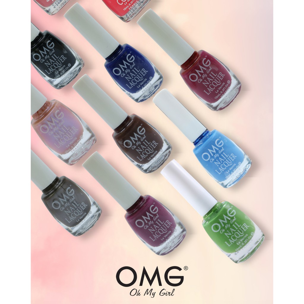 OMG NAIL POLISH 10ML - 5 PIECES ASSORTED COLORS | Shopee Philippines