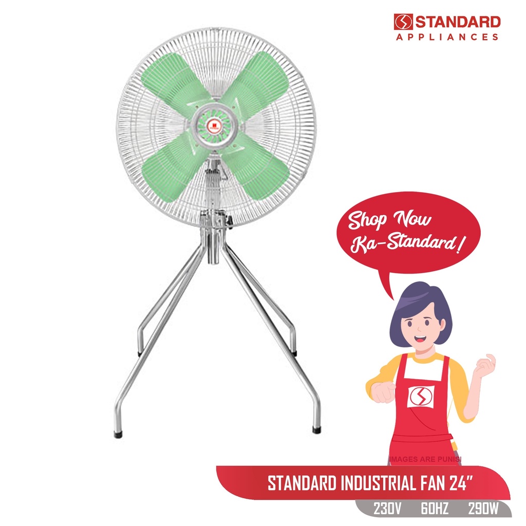 Standard Industrial Stand Fan SHF-24 | 24" Metal Blade Industrial Stand ...