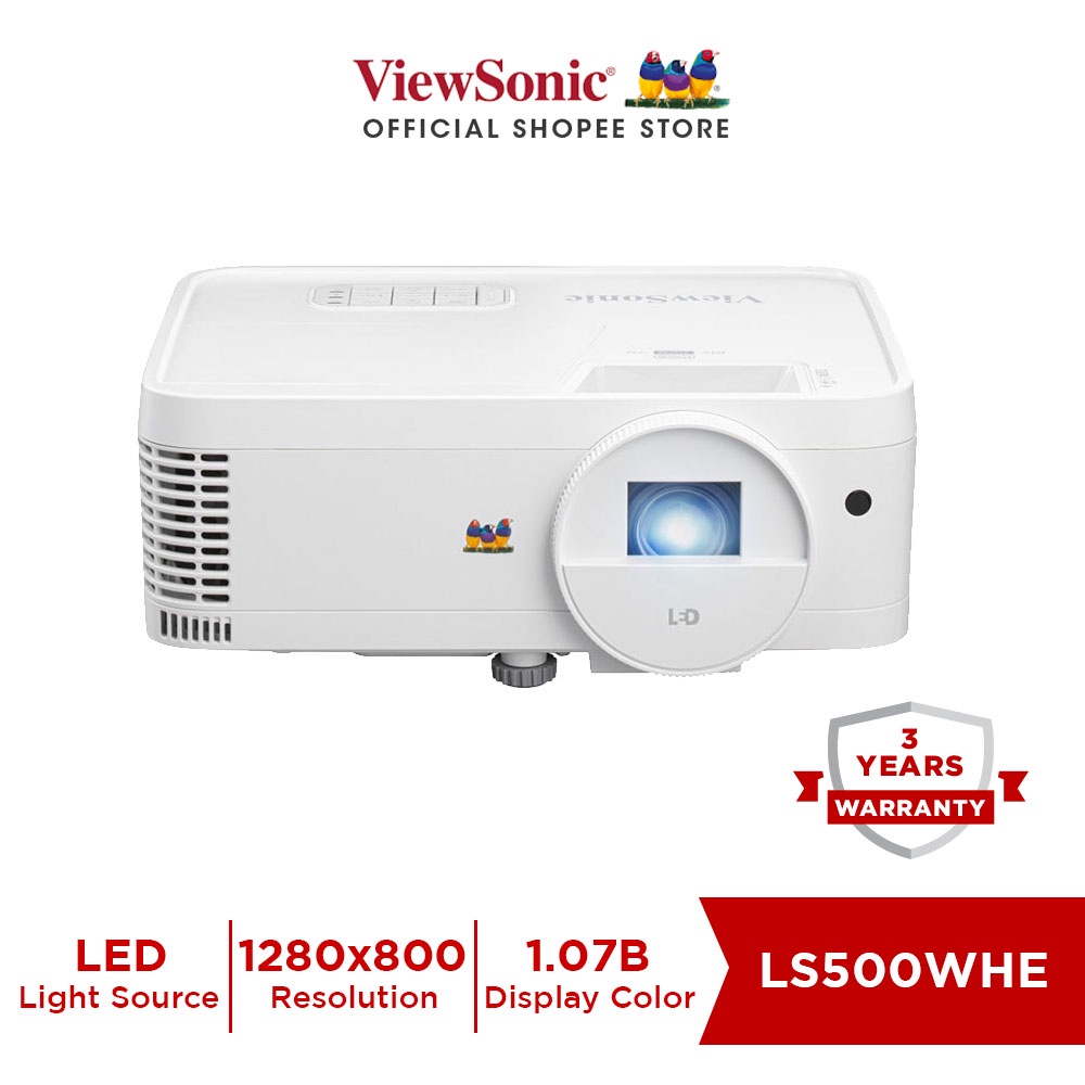 ViewSonic LS500WHE 3,000 ANSI Lumens WXGA LED Technology Business/Education Projector | Shopee ...