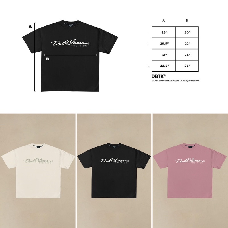 (On-hand) DBTK “Cursive Tee” Oversized fit w/Free Sticker | Shopee Philippines