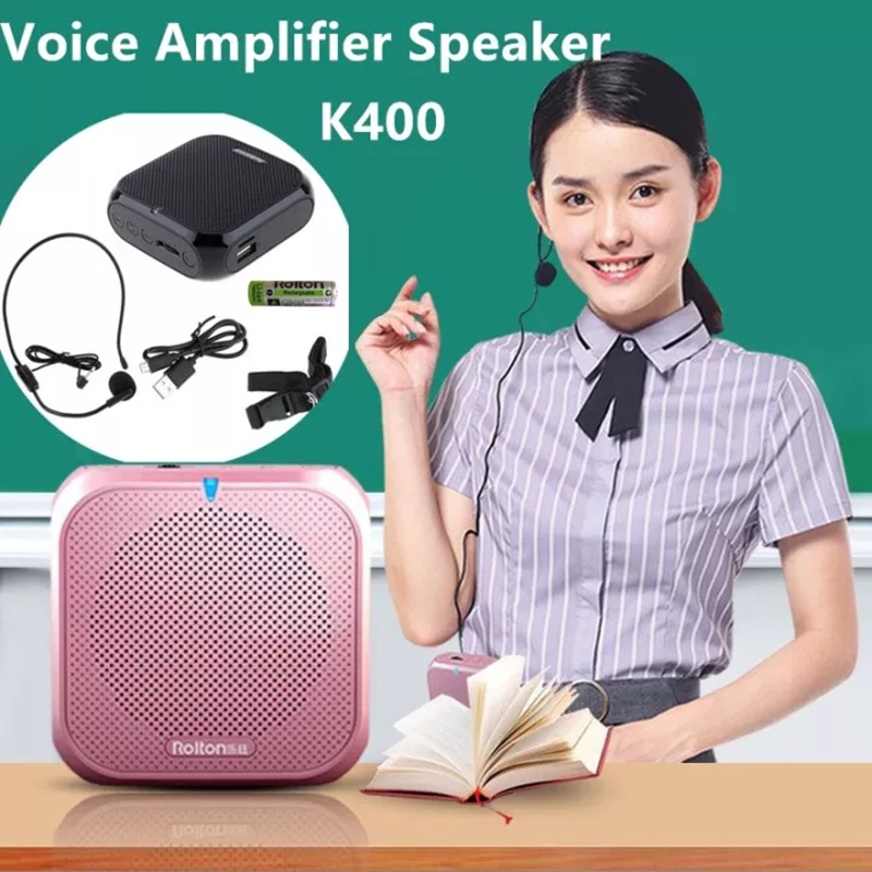Mini Portable Voice Amplifier Megaphone Booster with Wired Microphone ...