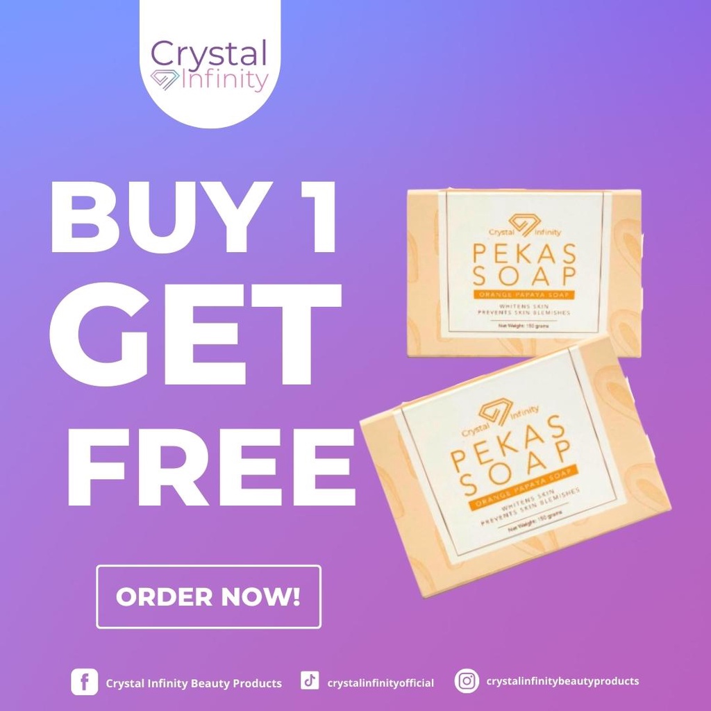 Buy 1 take 1 Crystal Infinity Pekas Soap 150g | Shopee Philippines