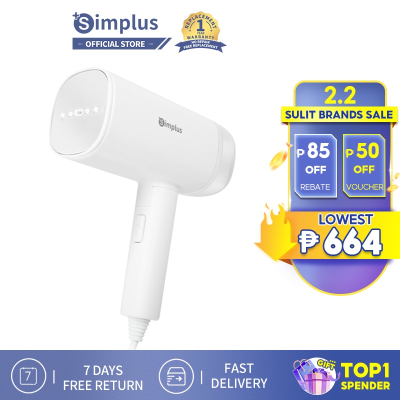 Simplus Handheld Garment Steamer 1200W Strong Steam Portable Foldable ...