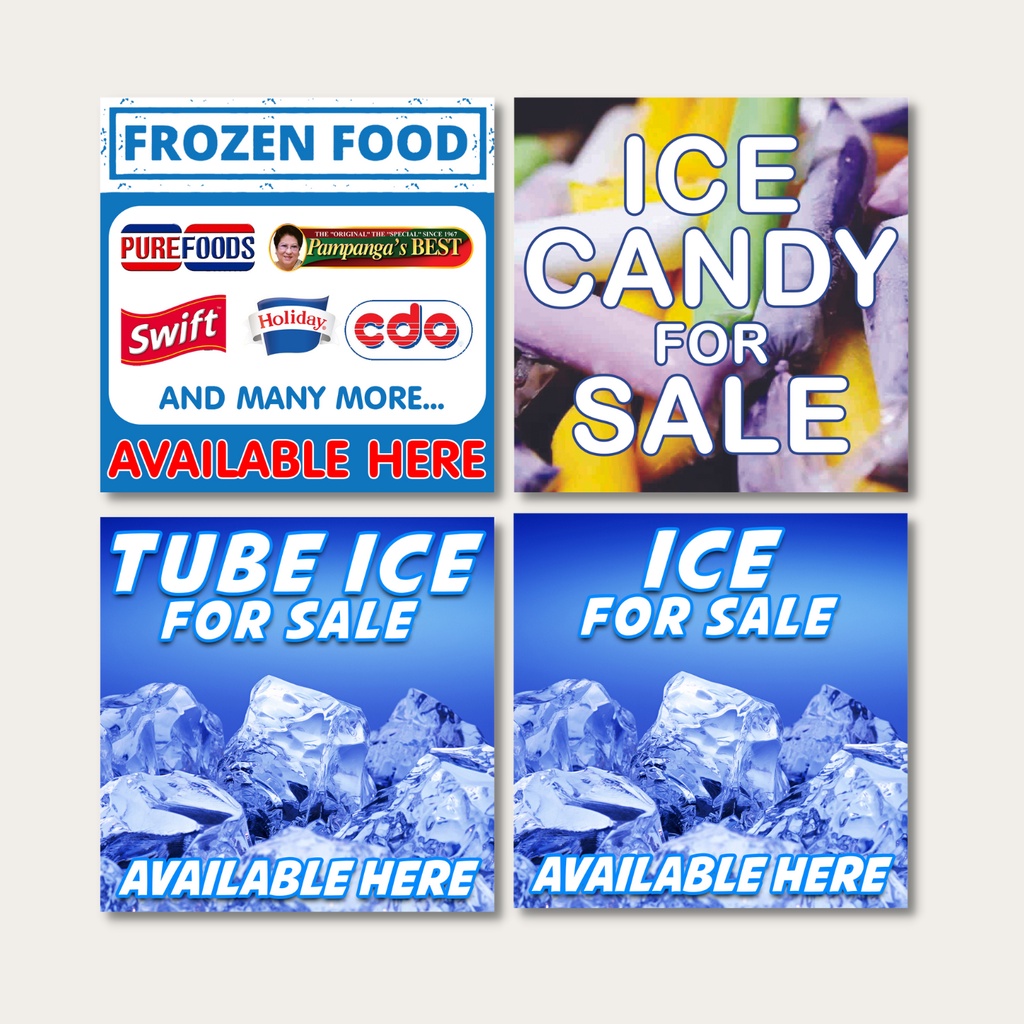 Tindahan Tarpaulin: Frozen Products, Ice, Tube Ice, Ice Candy For Sale ...