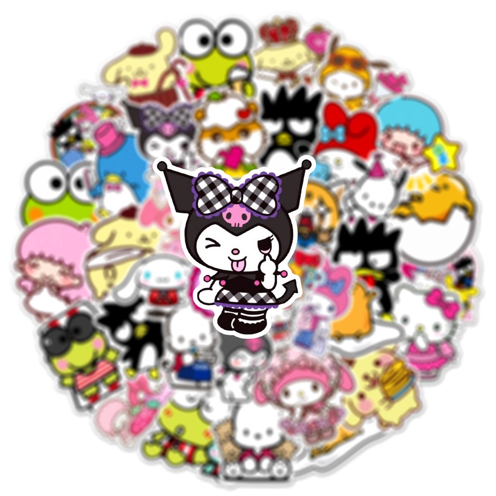 50PCS Cute Cartoon Sanrio Graffiti Sticker | Shopee Philippines