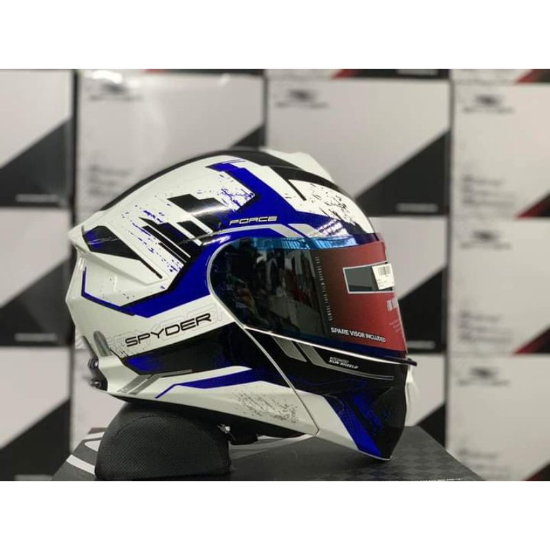 SPYDER FORCE V2 Modular Helmet w/ free extra clear visor | Shopee ...