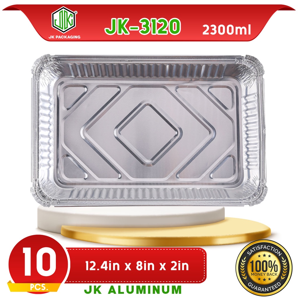 Jk Packaging Jk 3120 10 Pcs 2300ml 12 4 X 8 X 2 Aluminum Tray