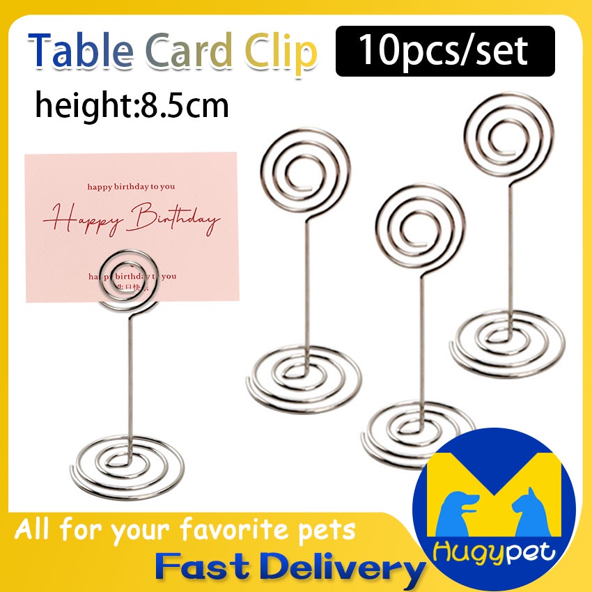 10pcs Metal Place Card Holder Photo Clip Stand Table Name Sign Stand ...
