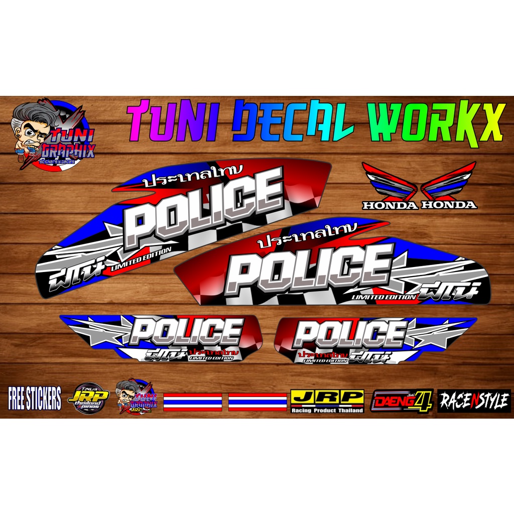 TMX / RUSI / PINOY / MOTOPOSH / SKYGO / DECALS STICKER ( POLICE CONCEPT ...