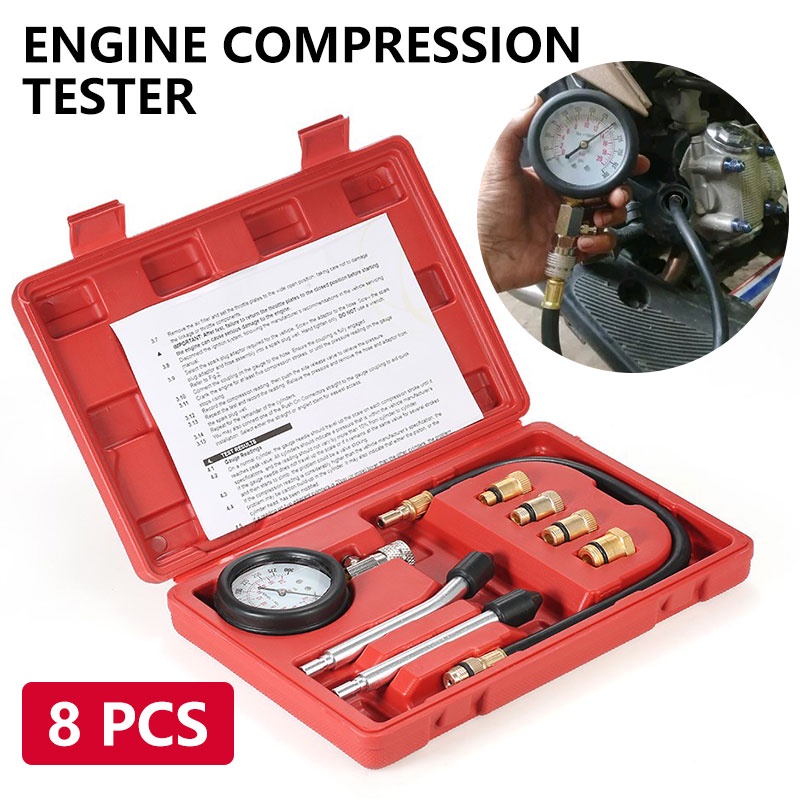 8Pc Automotive Motorcycles Petrol Petrol Engine Cylinder Pressure Gauge ...