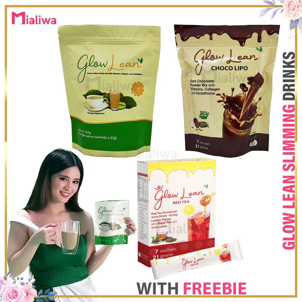 Gorgeous Glow Lean Green Coffee Choco Lipo & Red Tea, Pampapayat Slimming Glutathione Collagen ...