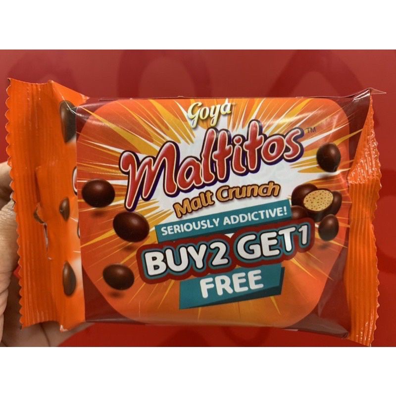 Buy 2 Get 1 FREE Goya Maltitos Malt Crunch Milk Chocolate 30g | Shopee ...