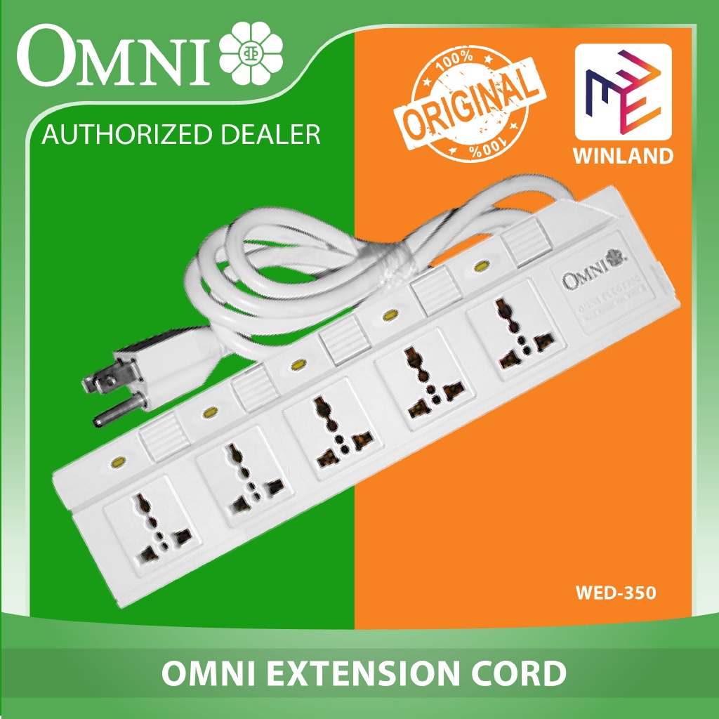 OMNI by Winland Extension Power Cord Cable Set with Individual Switch 5 ...