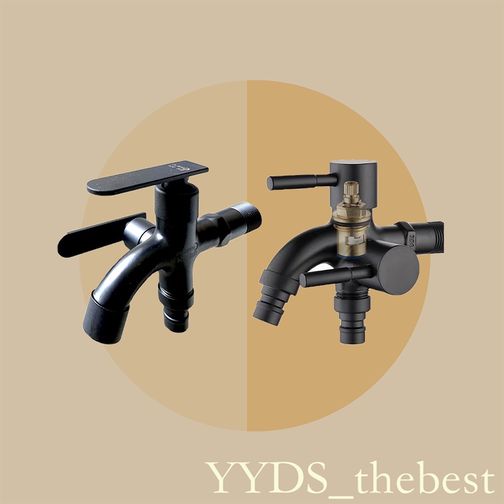 COOPER.PH Stainless Steel SUS304 Black Two Way Faucet Dual Function Tap ...