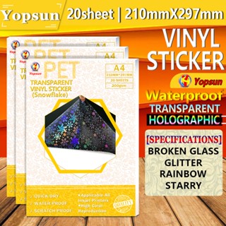 A3 Vinyl Sticker Waterproof Matte / Glossy / Transparent 20Sheets/Pack ITech Brand High Quality ...