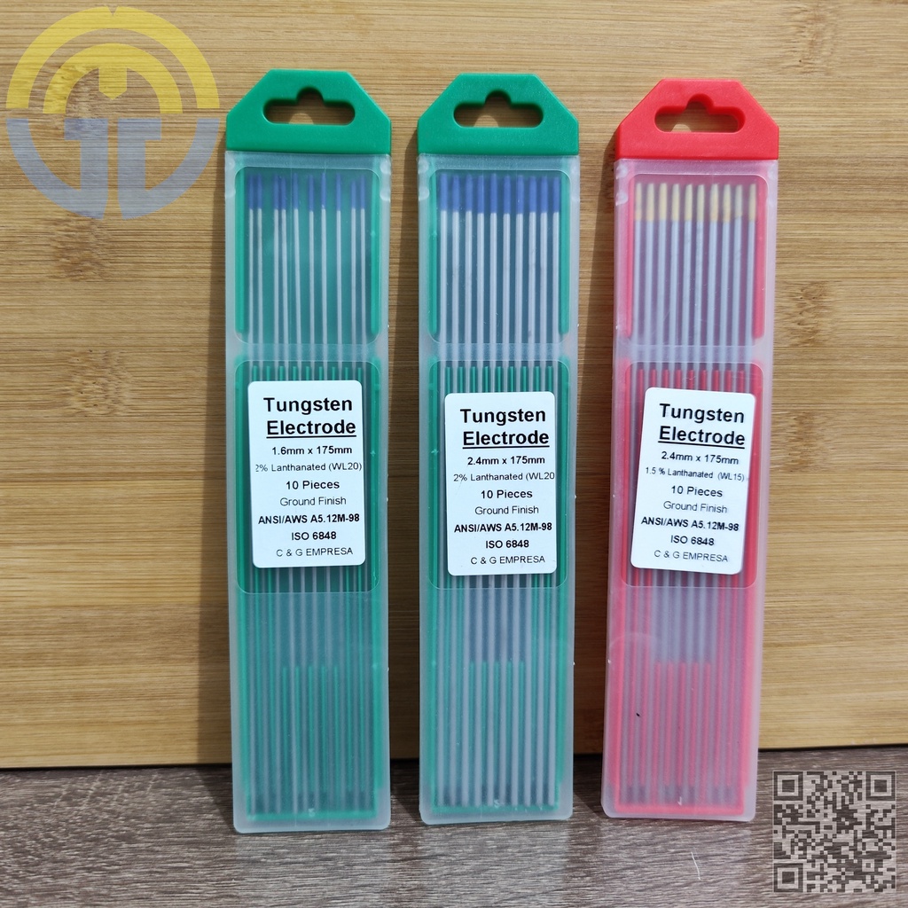 TIG Welding Tungsten Rod WL15 WL20 Lanthanated 1.6 2.4x175 10Pcs ...