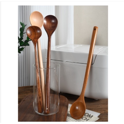 ms-stirring spoon long wooden spoon lengthened hot pot wooden spoon ...