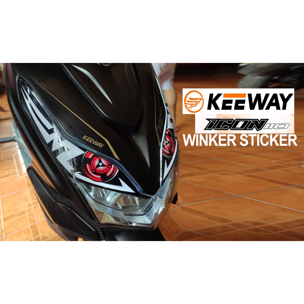 Keeway icon 110 Winker Sticker sharingan Red | Shopee Philippines