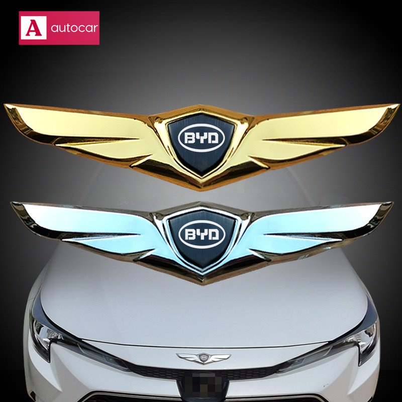 For BYD Car Front Hood Ornaments Bonnet Metal Decoration Logo Angel ...