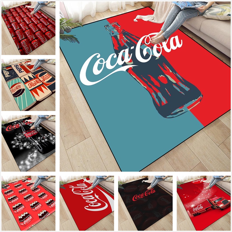 Pepsi Printed Carpet Coca-Cola Bedside Sofa Floor Mat Bathroom Door ...