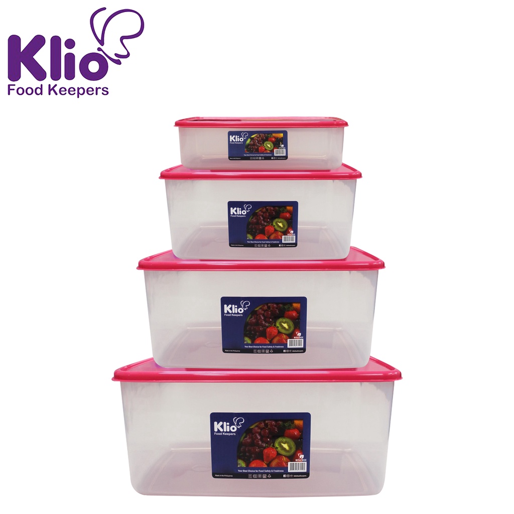 KLIO by Winland Rectangular Stackable Food Keeper Plasticware Container ...