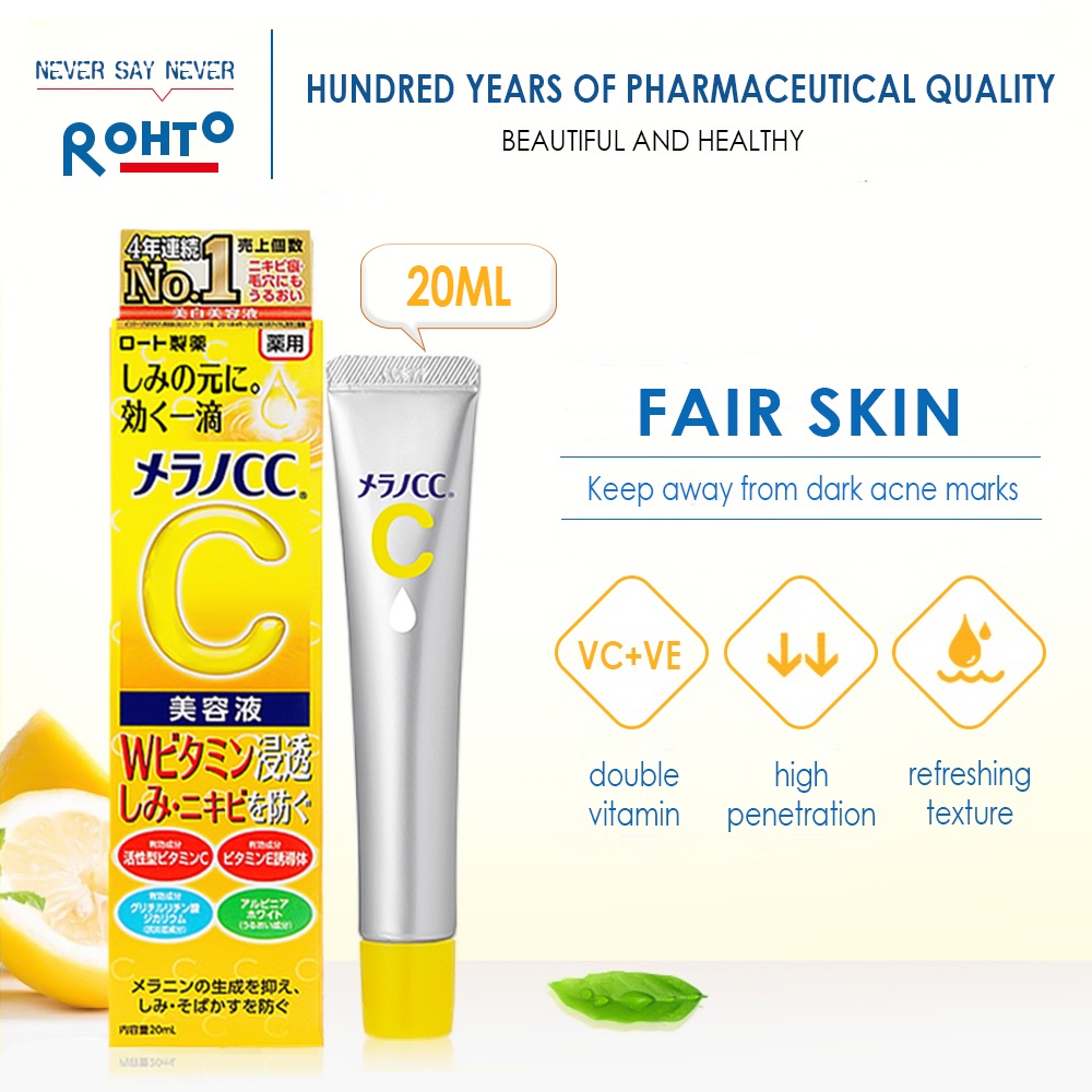 Rohto Melano CC Cream Vitamins vit c For Face Pimple Marks Dark Spot ...