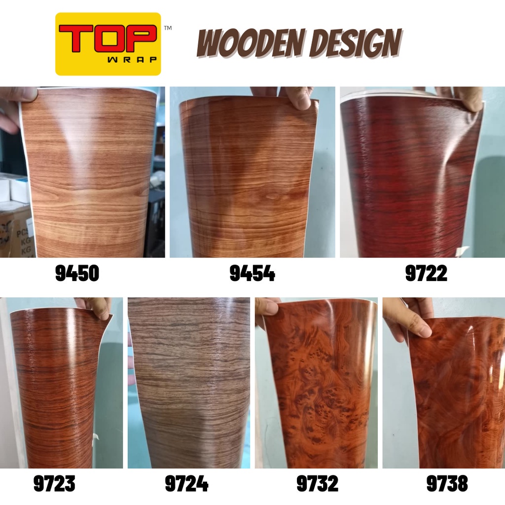 Topwrap Wooden Design PVC Car Wrap Vinyl Sticker Air Release Bubble ...