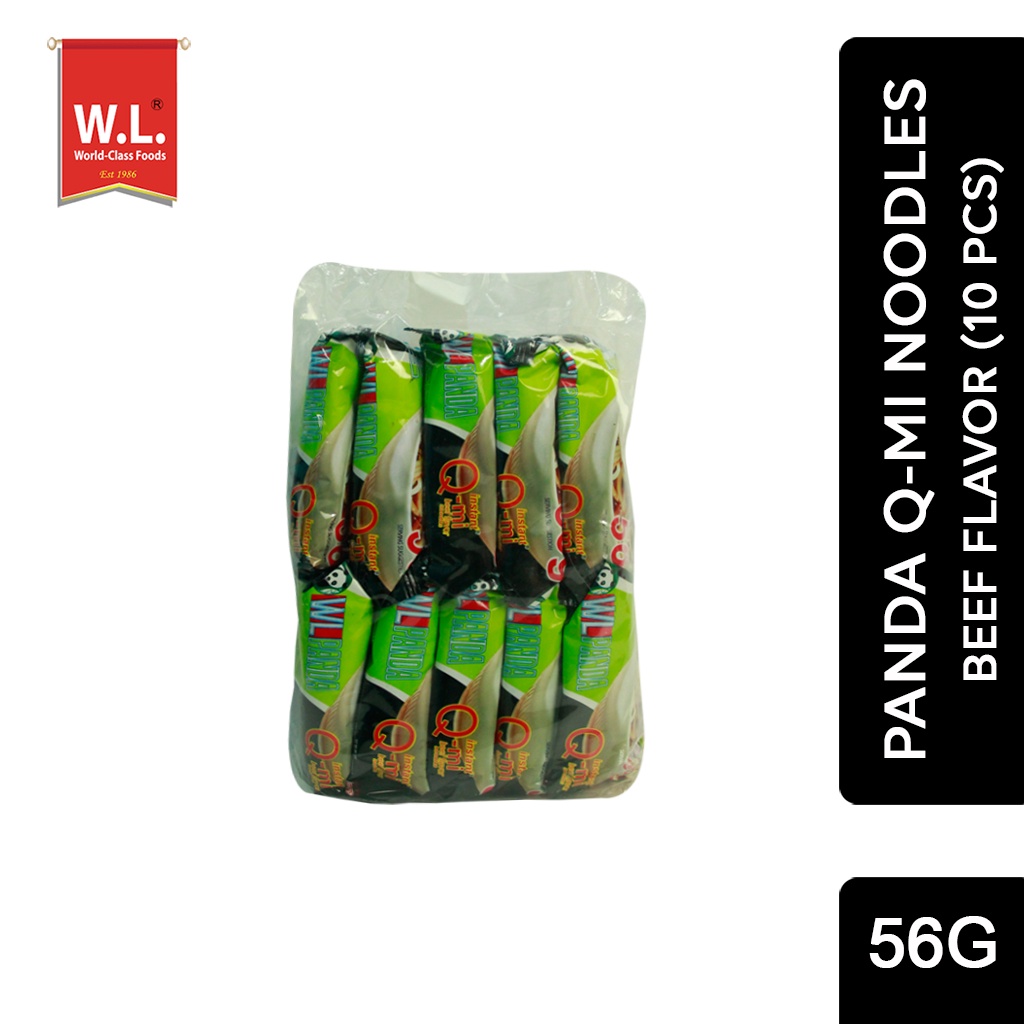 WL FOODS Panda Q-MI Instant Noodles Beef 56g packed by 10s | Shopee Philippines