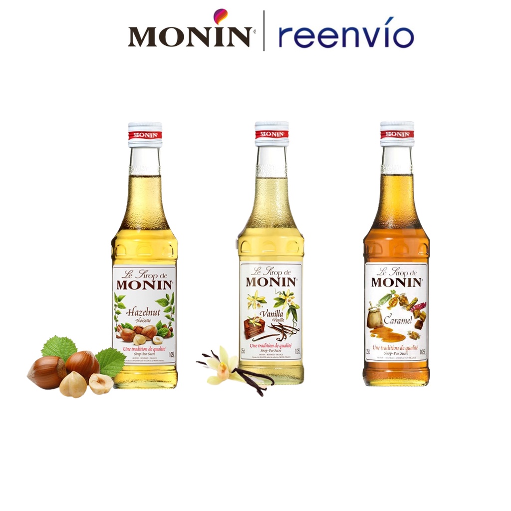 Monin Syrup 250ml (Vanilla, Caramel, Hazelnut) | Shopee Philippines