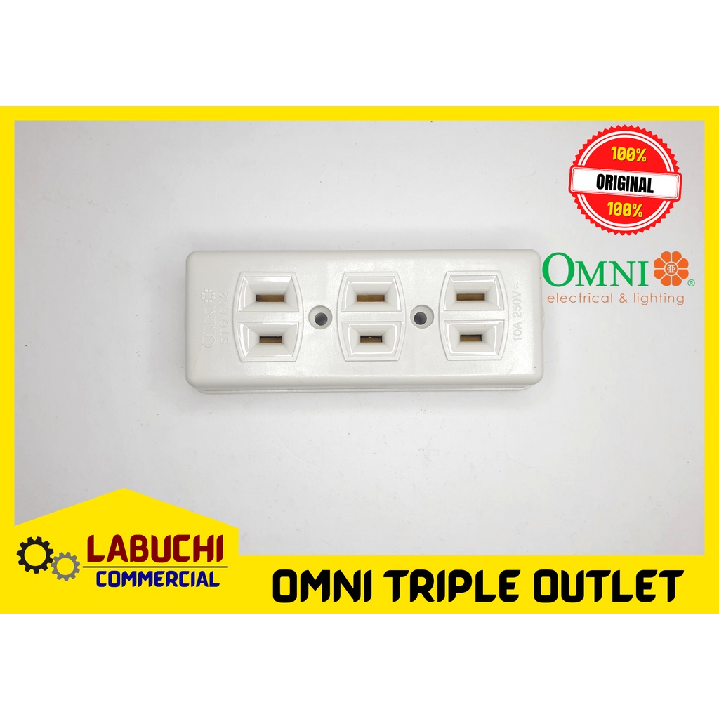 OUTLET 3-GANG SPRING TYPE | OMNI BRAND | Shopee Philippines