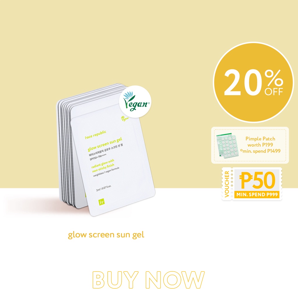 Face Republic Glow Screen Sun Gel 2mL (10 pcs) | Shopee Philippines