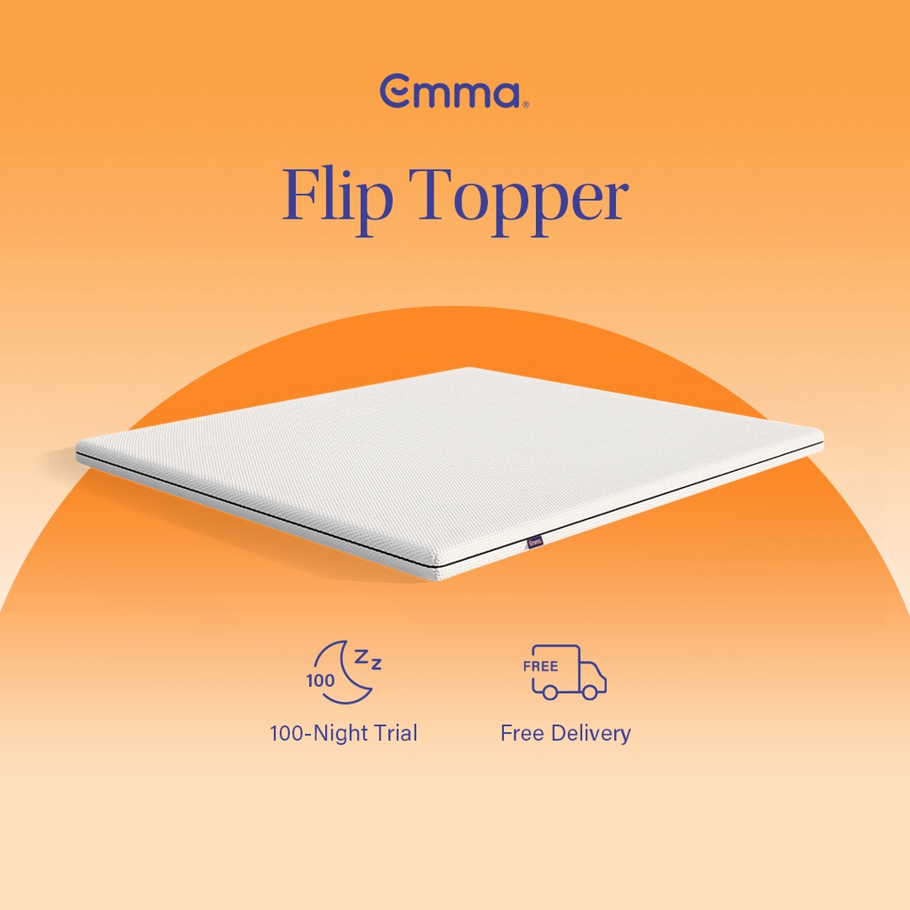 Emma Flip Topper | Ergonomic w/ Soft & Firm Sides (Reversible) | Emma Sleep | Shopee Philippines