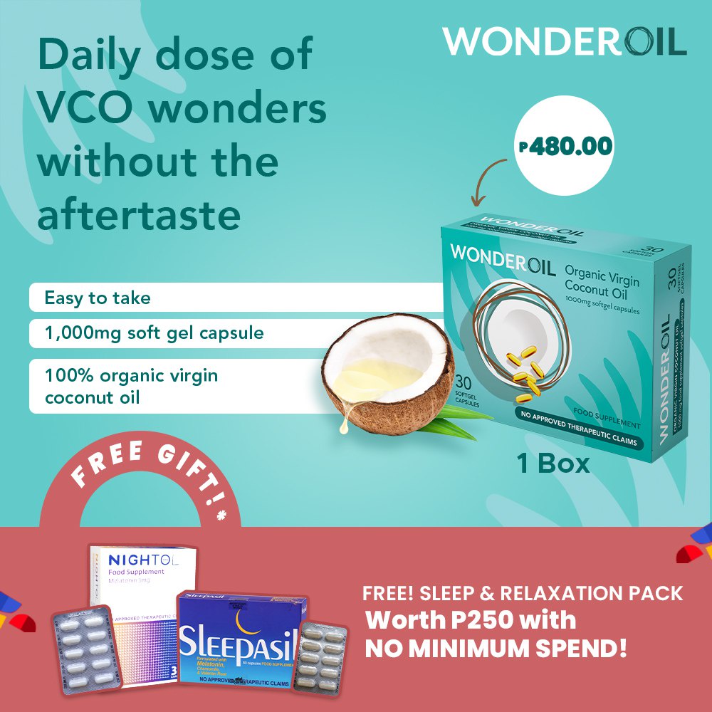 [ For Improved Immune System ] WonderOil 1000 mg Organic VCO (1 Box ...