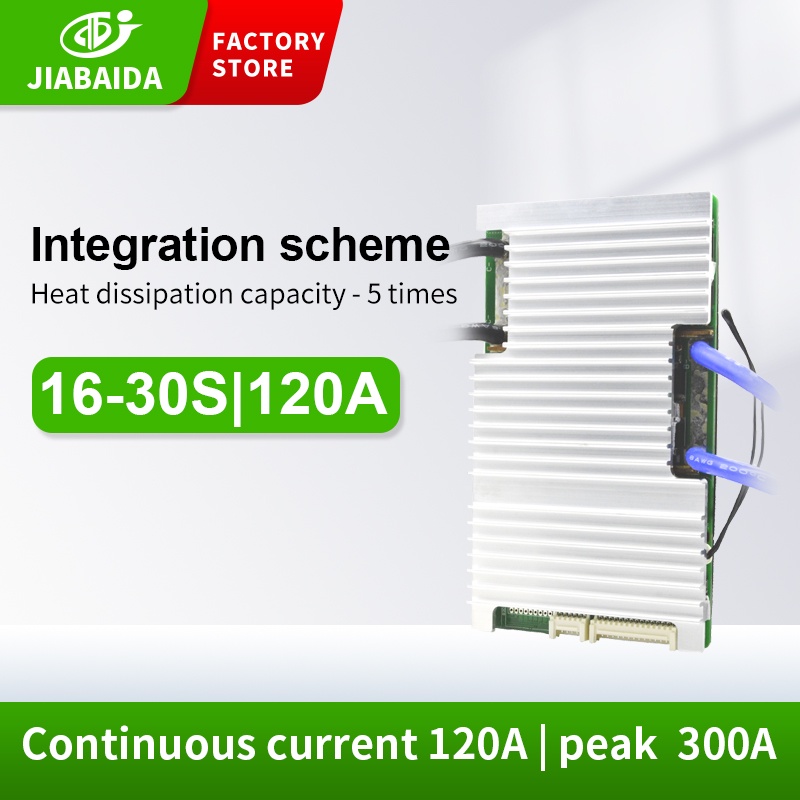JBD BMS 16-24S 16S 17S 24S 60A 80A 100A 120A Pcb for EV Motor Lithium Battery with Drop ...