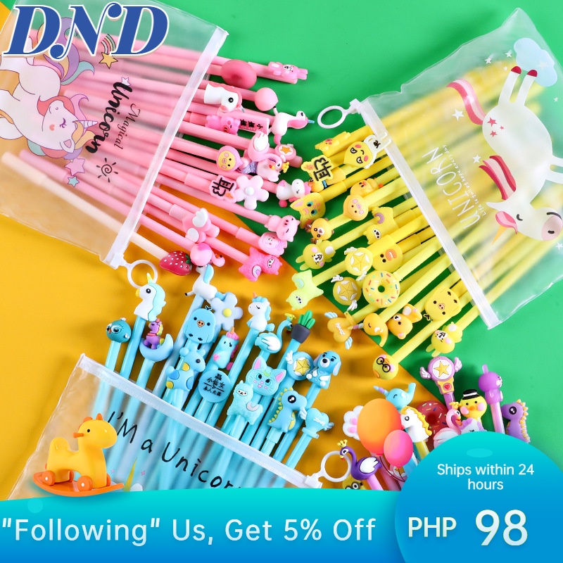 20pcs Cartoon Neutral Pen Suit 0.5mm Black Signature Pen Combination ...