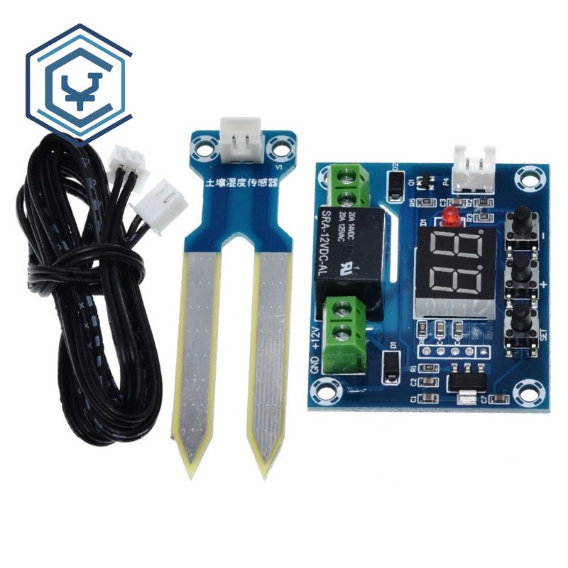 XH-M214 Humidity Controller Soil Sensor Module Board DV 12V 10A Automatic Control Irrigation Red ...
