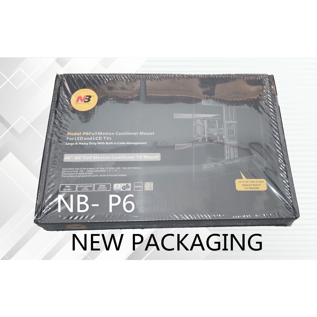 ORIGINAL North Bayou NB P6 NEW Full Motion Cantilever Wall Mount for 45 ...