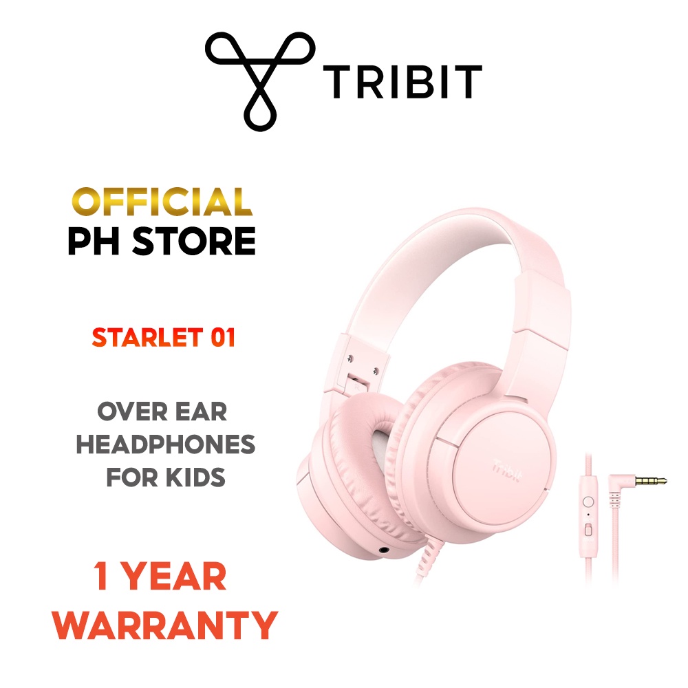 Tribit Kids Headphones Wired with Microphone, Starlet01 Over-Ear ...