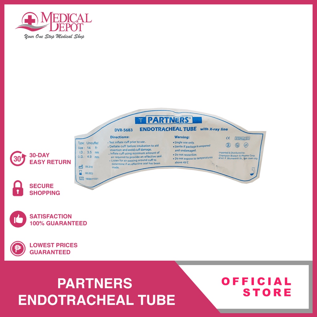 Endotracheal Tube (Partners brand) | Shopee Philippines
