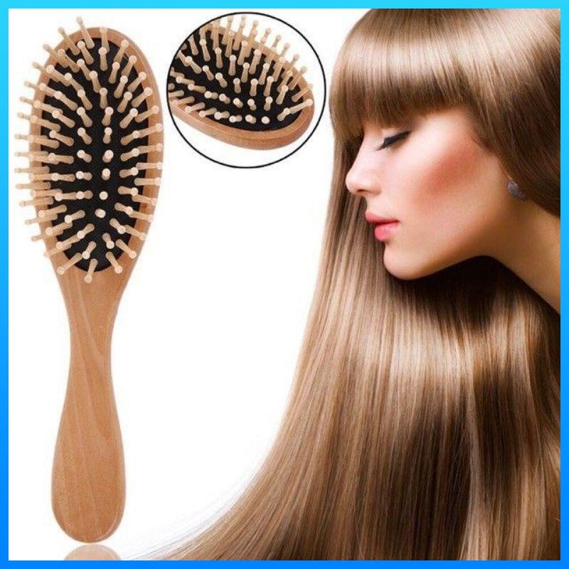 suklay Bamboo hair comb wood comb large slab silicone air cushion comb ...