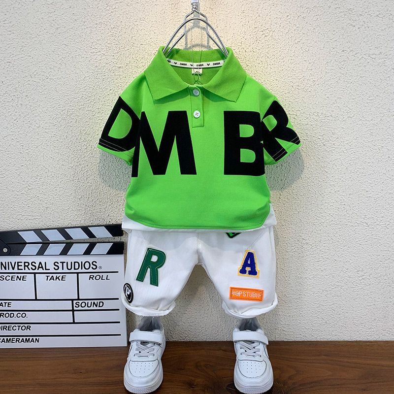 Children's summer suit stylish 2023 new Han Fan boys cool summer short ...