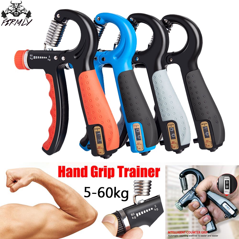 5-60Kg Hand Gripper R-Shape Adjustable Countable hand Grip Strength ...