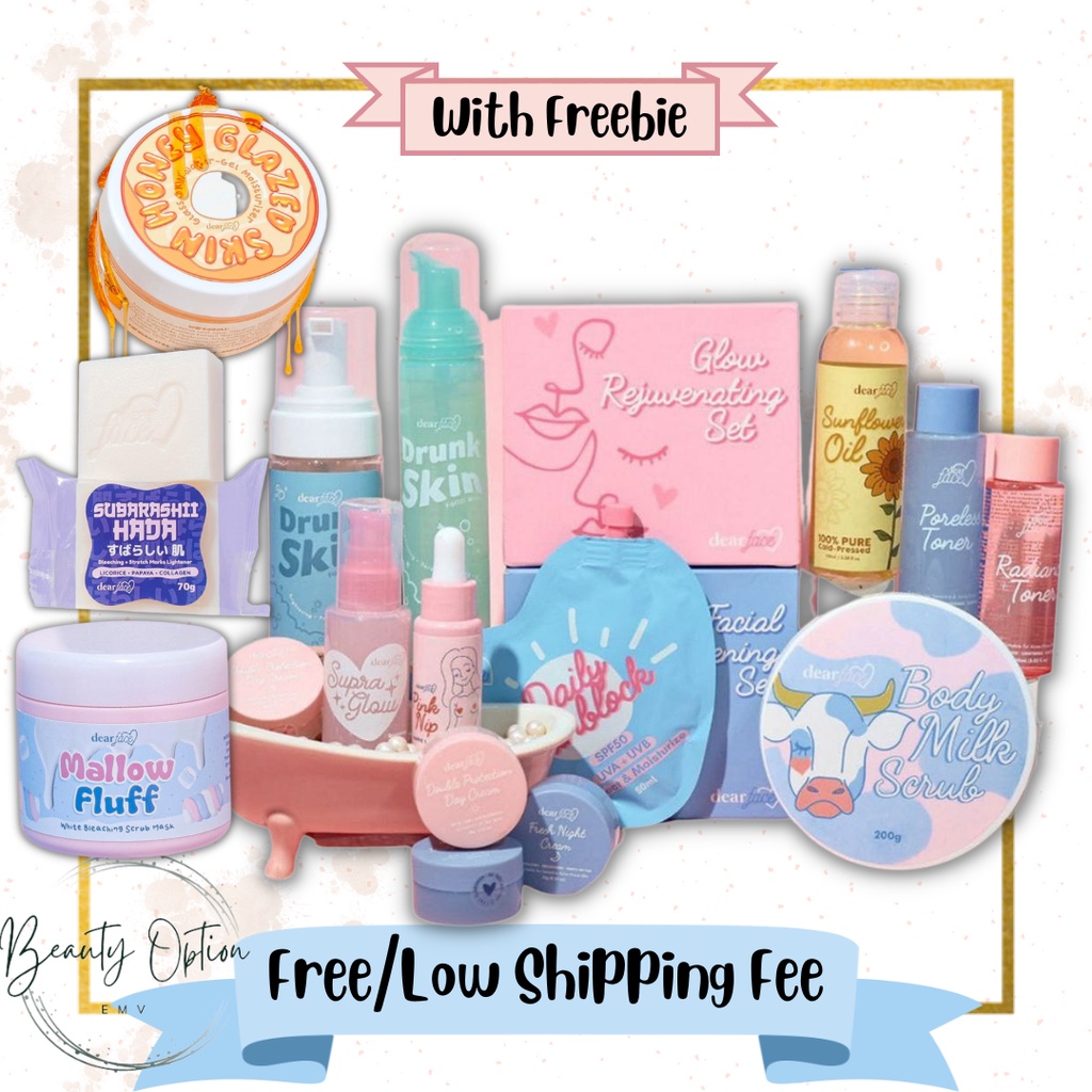 Dear Face Drunk Skin/ Dear Face Supra Glow/ Dear Face Sunblock 50g ...