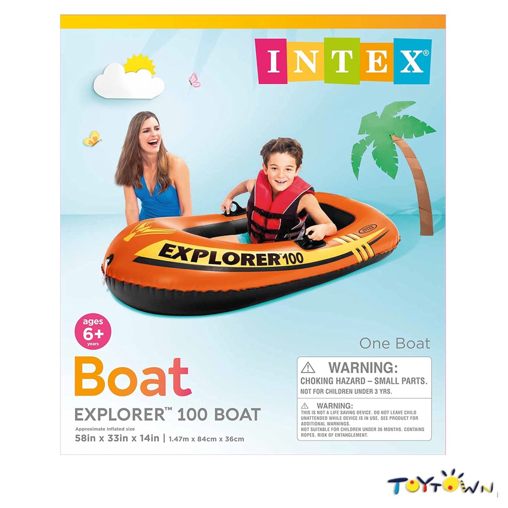 Intex Explorer 100 Boat (58" x 33" x 14") | Shopee Philippines