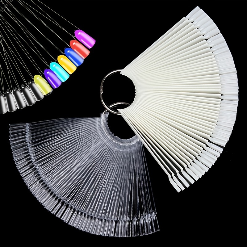 50 Pcs /Set False Nail Color Display Card Nail Art Display Polish ...